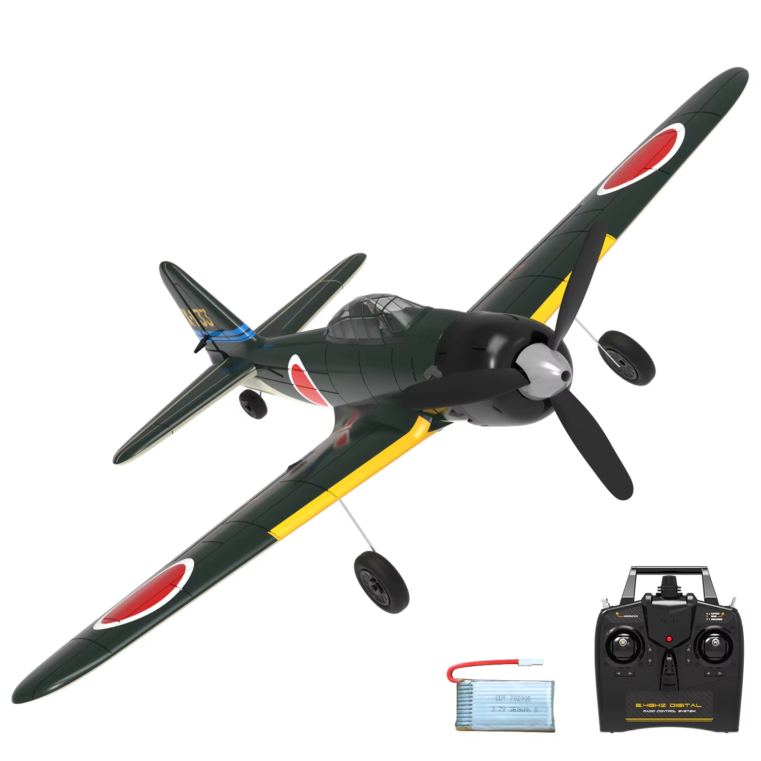 Volantex New Spitfire RC Plane EPP 400Mm Wingspan RC Fighter One Key ...