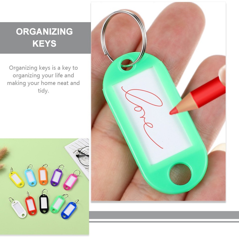 200 Pcs Multi Function Colored Key Labels Portable Luggage Tags Key ...