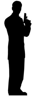 SECRET AGENT James Bond SILHOUETTE STYLE CARDBOARD CUTOUT Great For Spy ...