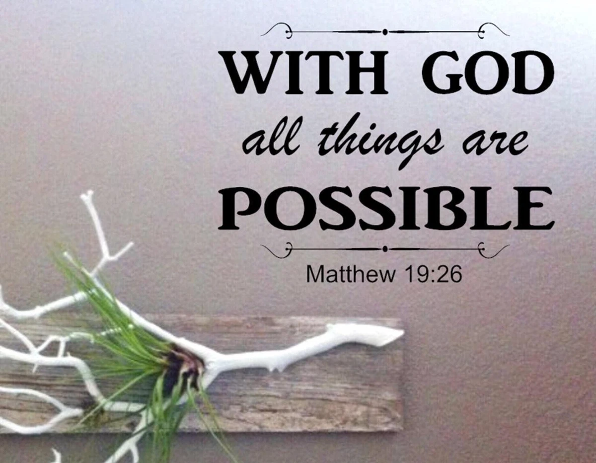 With God All Things Are Possible Matthew 19 26 Tattoo