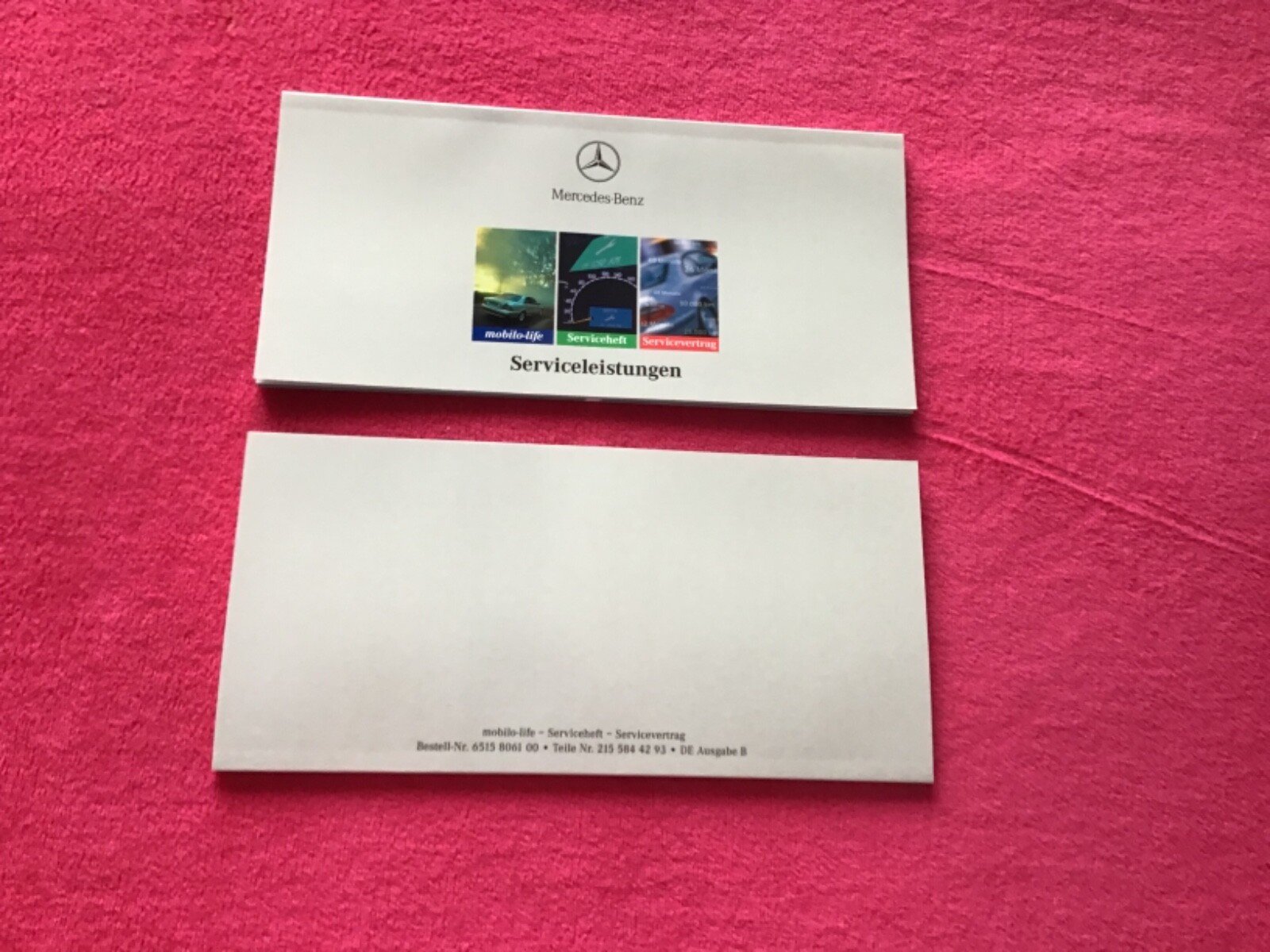 Original Mercedes-Benz Serviceheft SL.M.A.SLK.C.CLK.E.CL.S KLASSE Neu ...