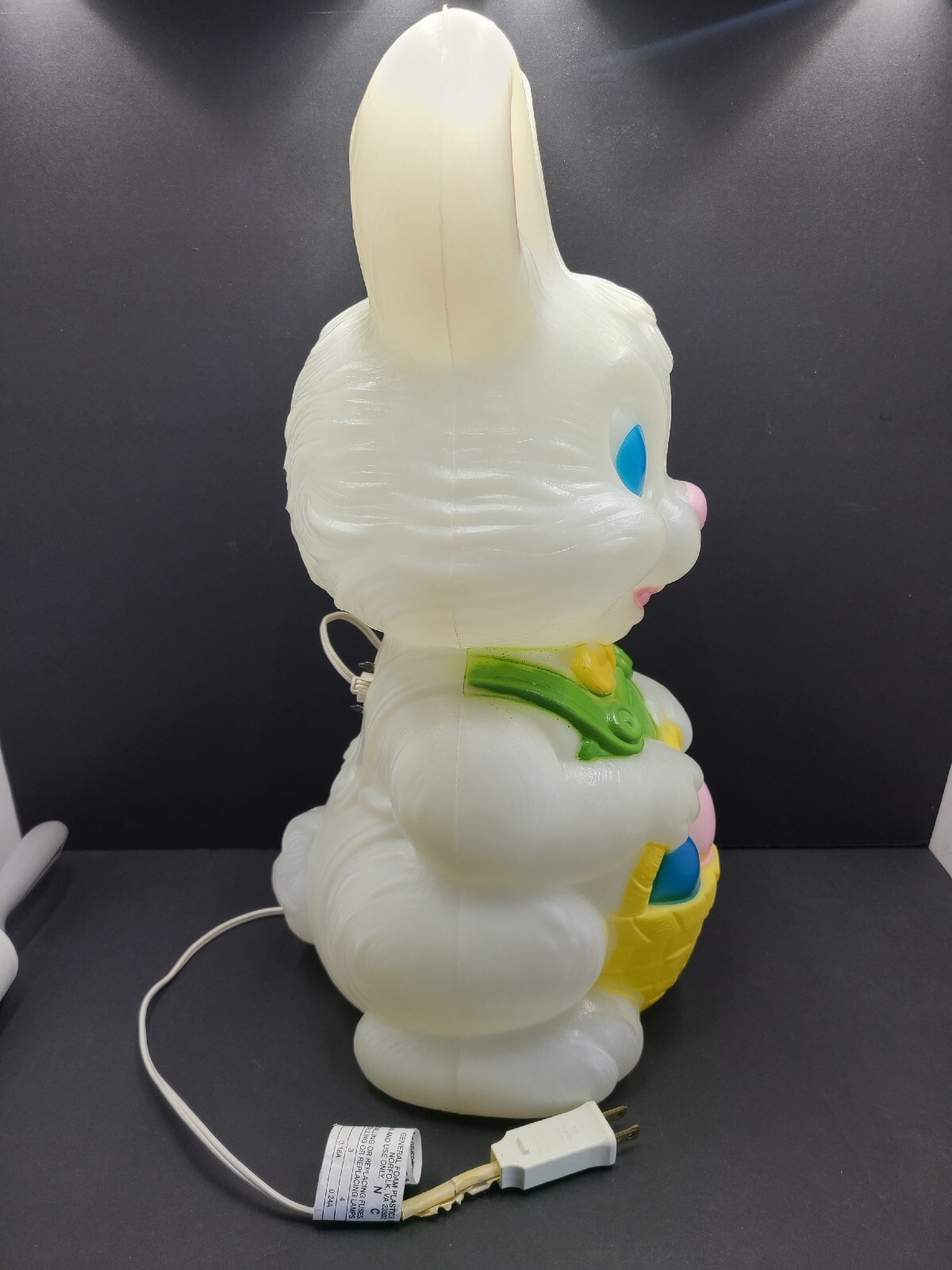 Vintage General Foam Plastics Lighted Easter Bunny Blow Mold 19 ...