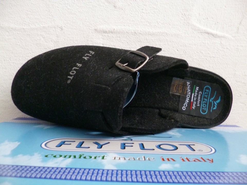 Fly Flot Ladies Slippers House Shoes Black New | eBay