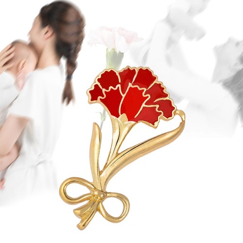 Carnation Brooch for Mother Enamel Flower Brooch for Clothes Scarf ...