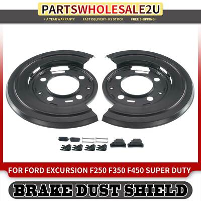 2x Rear Sides Brake Dust Shields for Ford F-250 F-350 F-450 Super Duty ...