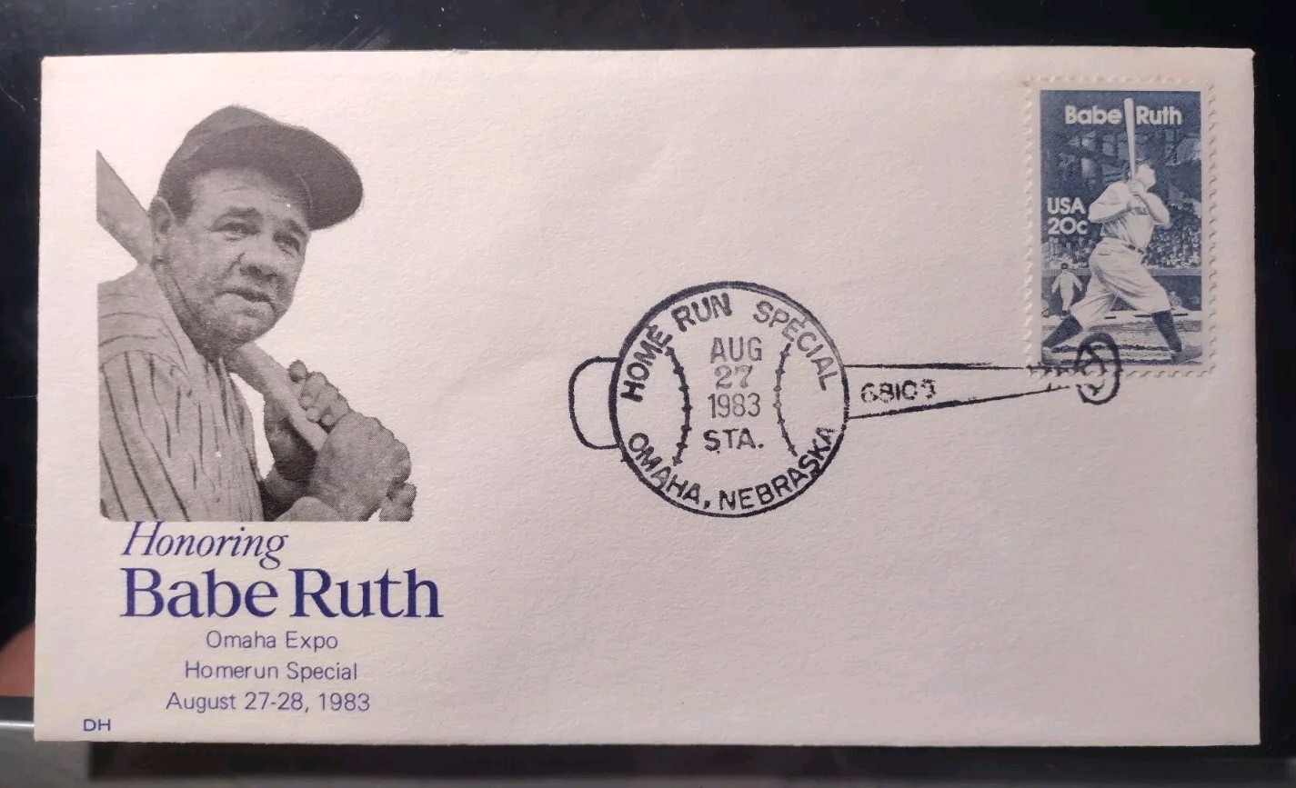 Babe Ruth Omaha Expo Home Run Special Envelope & First Day Issue Babe ...