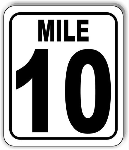 Mile 10 Distance Marker Running Race 5k Marathon Metal Aluminum ...