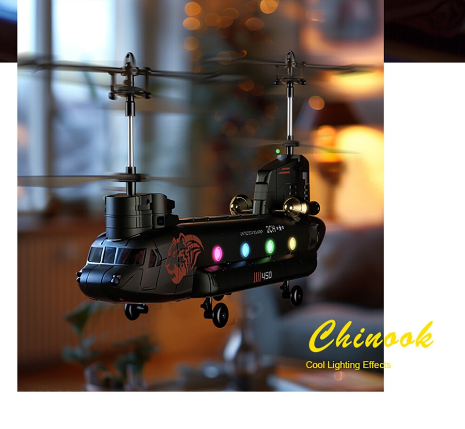 RC Helicopter XK5 Chinook 3.5CH 2.4G Smart Height Setting Remote ...