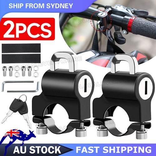 2X Helmet Lock Anti-Theft Padlock Universal for Motorcycle Motorbike AU ...