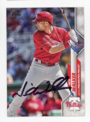 SIGNED BASEBALL CARD AUTO TOPPS 2020 PHILADELPHIA PHILLIES NEIL WALKER ...