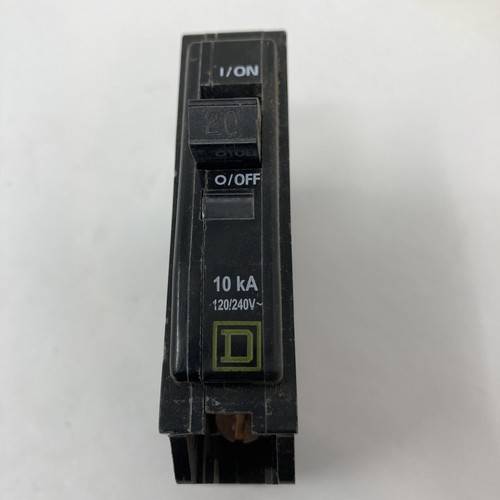 Square D QOB120 20A, 1P 120/240V Circuit Breaker 10KA Bolt-on (Lot of ...