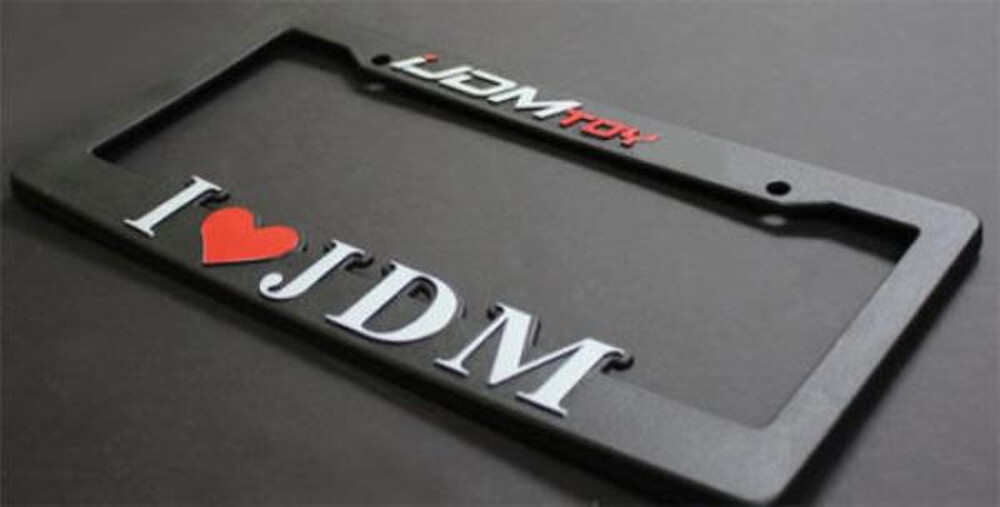 (2) I Love JDM License Plate Frames, I Heart JDM Number Plate Frame For ...