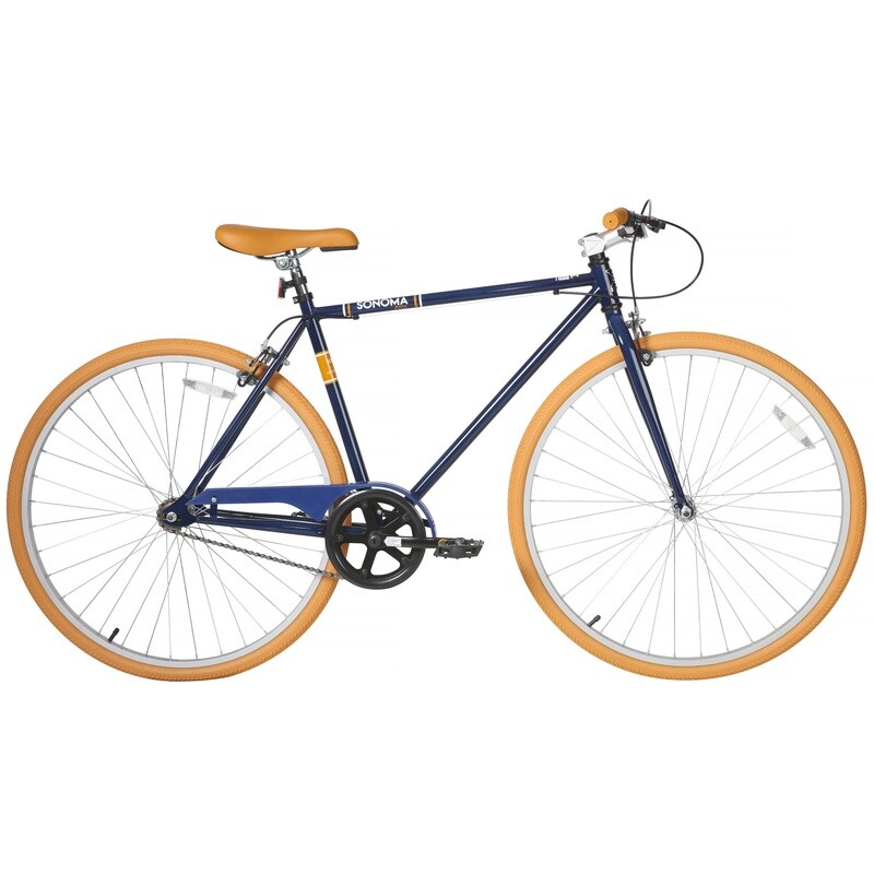 700C Mens City Bike Lightweight Steel Frame Single Speed Front ...