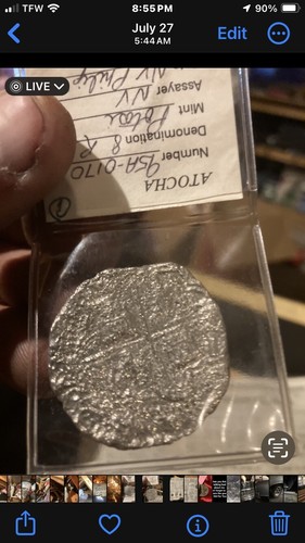 Atocha Shipwreck 8 Reals Grade 3 Silver Coin from Mel Fisher with ...
