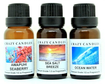 3 Oil Set Awapuhi Seaberry, Sea Salt Breeze, Ocean Water 1/2oz Crazy ...