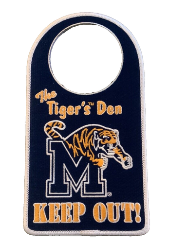 NCAA Memphis Tigers Den KEEP OUT Door Sign Hanger Dorm Hotel Bed Room ...