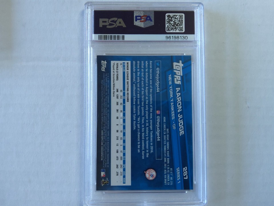 2017 Topps Series 1 Aaron Judge RC PSA 10 | eBay
