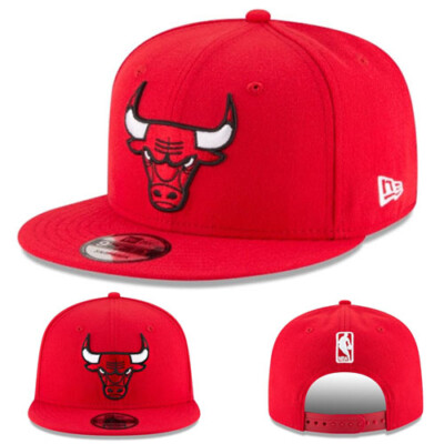 New Era Chicago Bulls Red Snapback Hat NBA Official Game Basic Scarlet ...