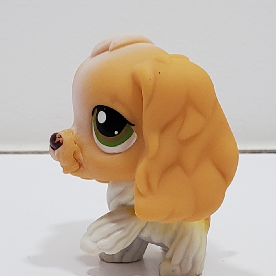 Authentic LPS Littlest Pet Shop Yellow Cocker Spaniel Green Eyes #79 ...