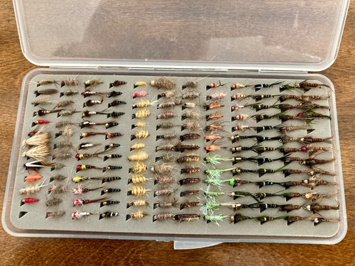 Fly Fishing Nymphs In Fly Box, 140 + Small Nymph Flies, Personally ...