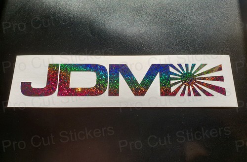 JDM Rising Sun Rainbow Glitter Sparkles Custom Car Bumper Scene ...