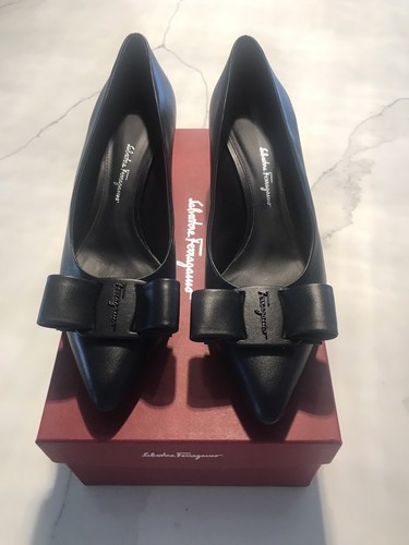 Salvatore Ferragamo Women’s Black Leather Shoes Size 8 | eBay
