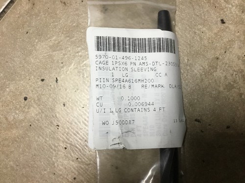 4ft M23053/4-202-0 3/8" Black Flexible Heat Shrink Tubing Marnie Auto ...