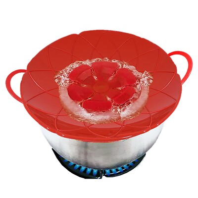 Pan Lid Splash Guard Silicone Saucepan Pot Steamer Microwave Overflow ...