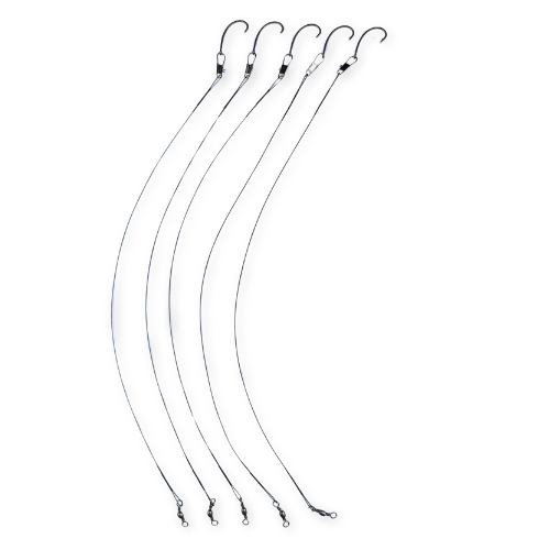 Zander Pike Dead Live Bait 5 x WIRE TRACE Fishing Dead Bait RIGS SIZE 2 ...