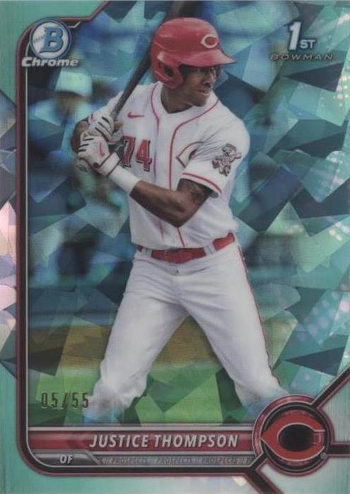 2022 Bowman Sapphire Edition - Chrome Prospects Justice Thompson #BCP ...