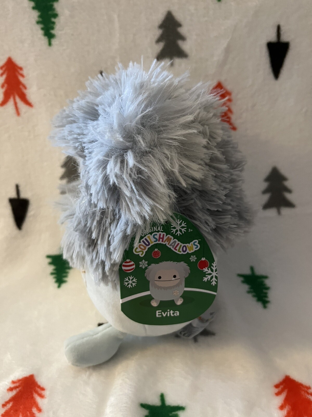 NWT Squishmallow Holiday Evita the Bigfoot 7.5” Kellytoy Rare Snowflake ...