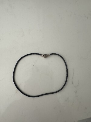 Authentic Pandora Black Leather Choker Necklace (14.5) | eBay