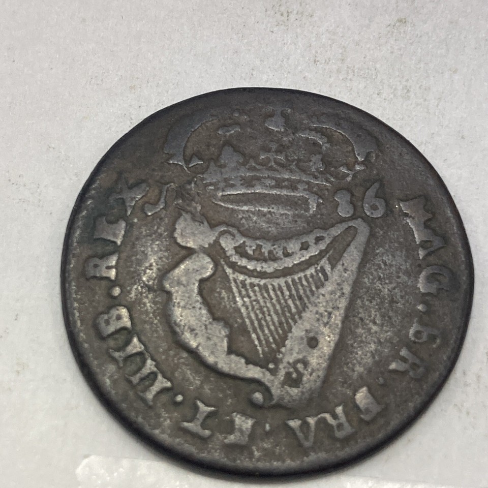 James 2 1686 Irish Half Penny | eBay