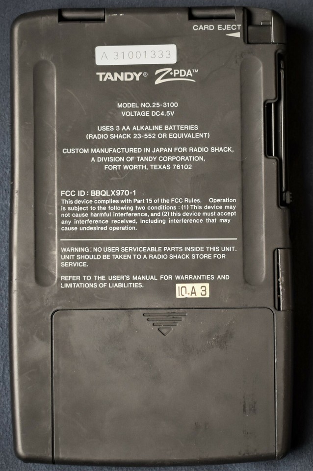 Tandy Z PDA 25-3100 ZOOMER Very Rare Personal Digital Assistant | eBay