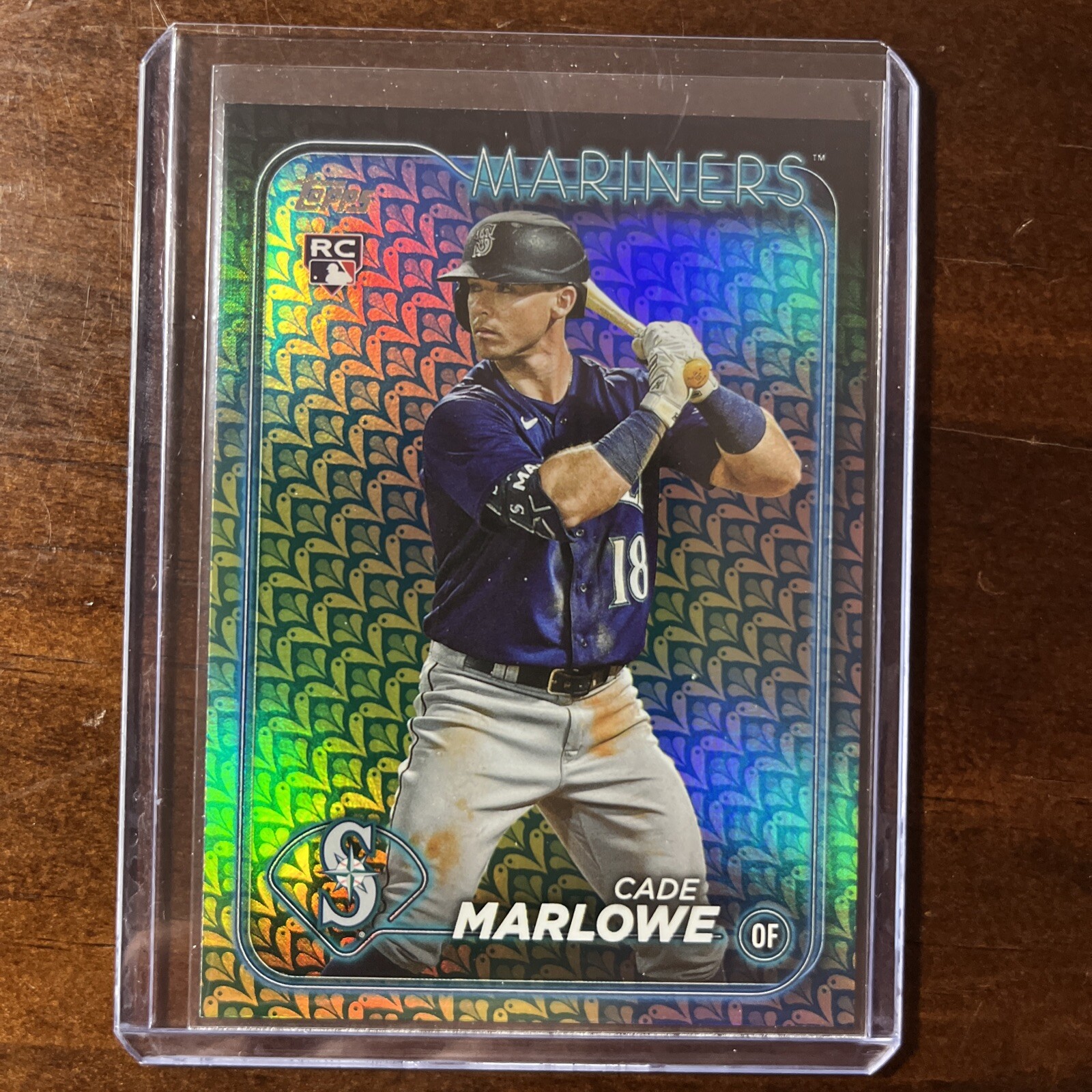2024 Topps Series 1 CADE MARLOWE Seattle Mariners Rookie HOLIDAY FOIL ...