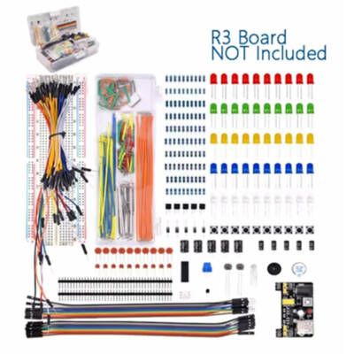 830Pcs DIY Electronic Starter Kit for Arduino UNO R3 with Breadboard ...