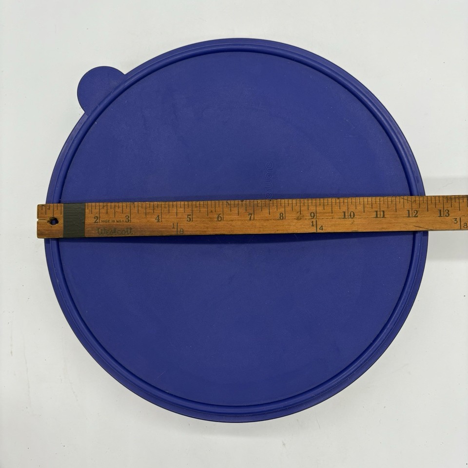 Tupperware Large Round Pie Cupcake Container 12” Blue Lid, Sheer ...