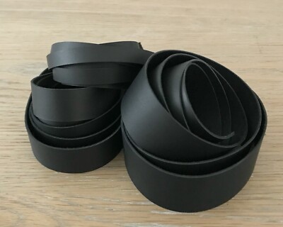 100 cm Long Black Supple Leather Strip Strap 1.3-1.5mm thick various ...