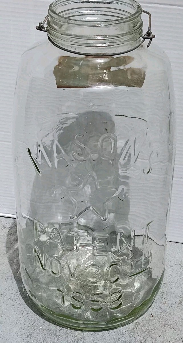 Old Pickle Jars With Eagle VINTAGE LARGE MASON'S Patent Nov 30TH 1858
