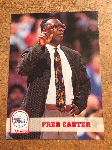 1993-94 NBA Hoops Basketball # 249 Fred Carter Philadelphia 76ers Coach ...