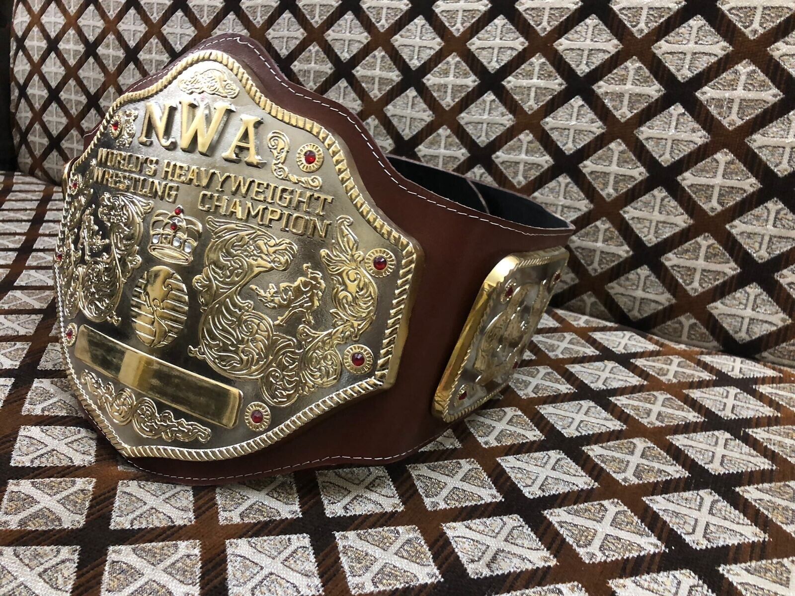 NWA BIG GOLD Championship Title belt Belt Multi Layered 8mm Zinc 3D | eBay