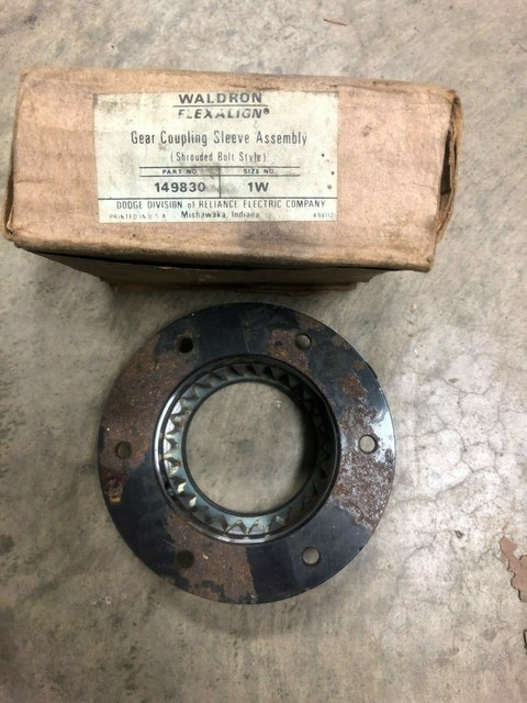 WALDRON 149830 FLEXALIGN GEAR COUPLING SLEEVE SHROUDED BOLT 1W 2-1/2IN ...