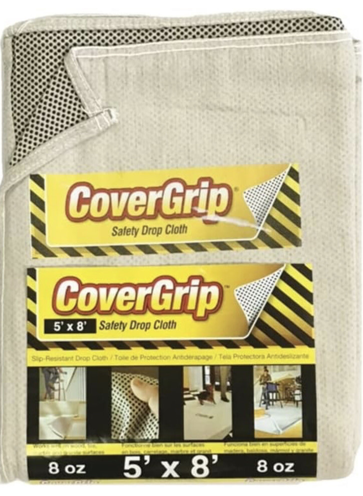 CoverGrip 005808 Slip Resistant Canvas Drop Cloth 5'x8' | eBay