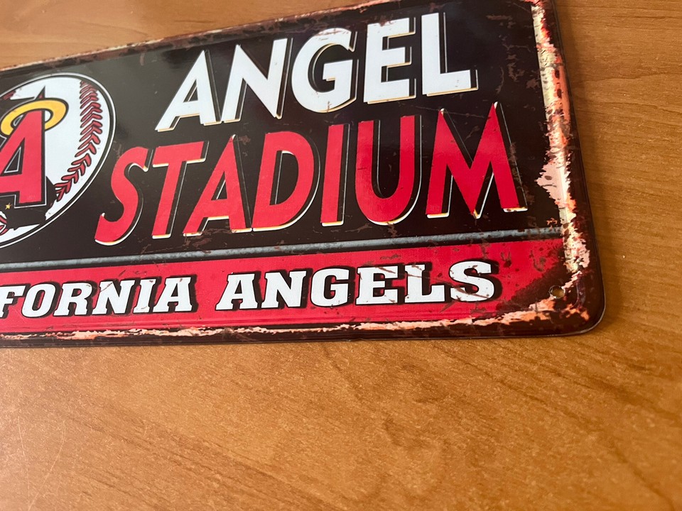 Metal sign California Angels vintage California Angels home stadium ...