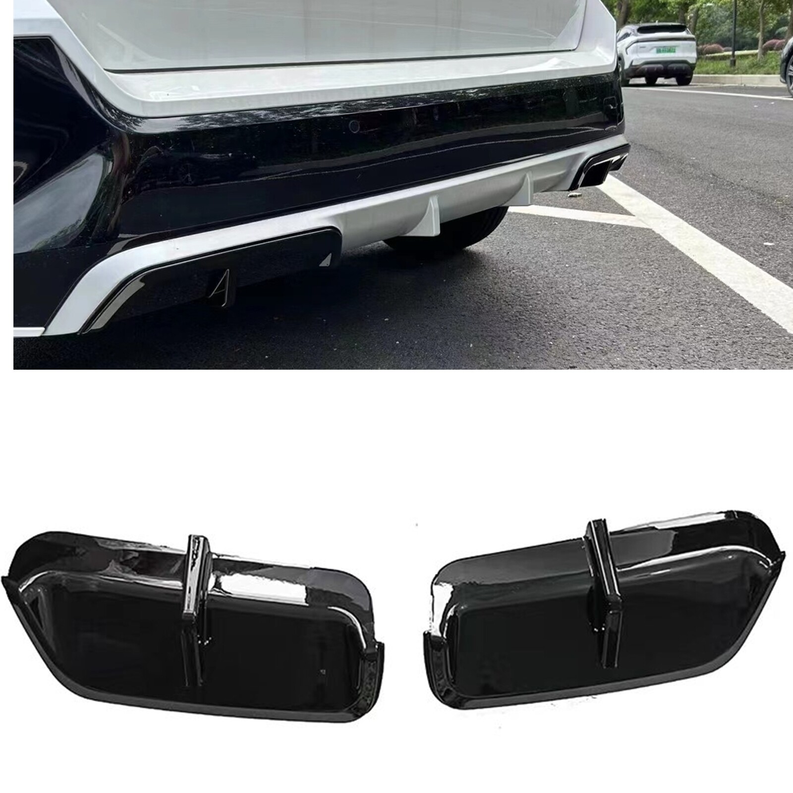 Car Rear Bumper Diffuser Lip Cover Kit For BMW X1 U11 U12 M Sport 2023 ...