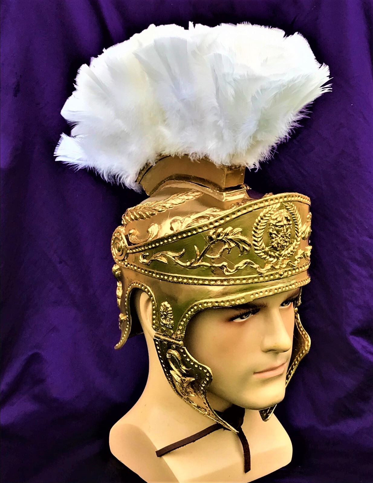 Life size Roman Officer Helmet Armor White Plume Legate Tribune Prefect ...