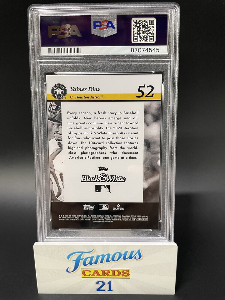 2023 Topps Black & White Yainer Diaz Color Photo Negative Parallel RC ...