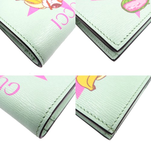Gucci Bananya Sakuramochi 701009 Leather Gold Metal Fittings Emerald ...