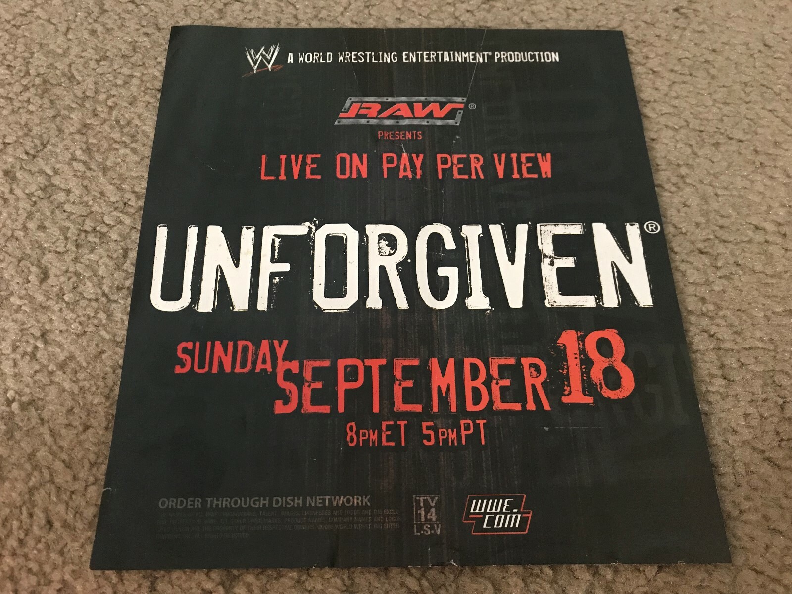 Vintage 2005 WWF UNFORGIVEN PPV Poster Print Ad WWE RARE | eBay