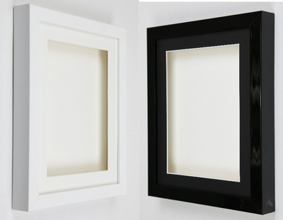 Shadow Box frames 3D Deep Gloss Black or Gloss White with picture ...